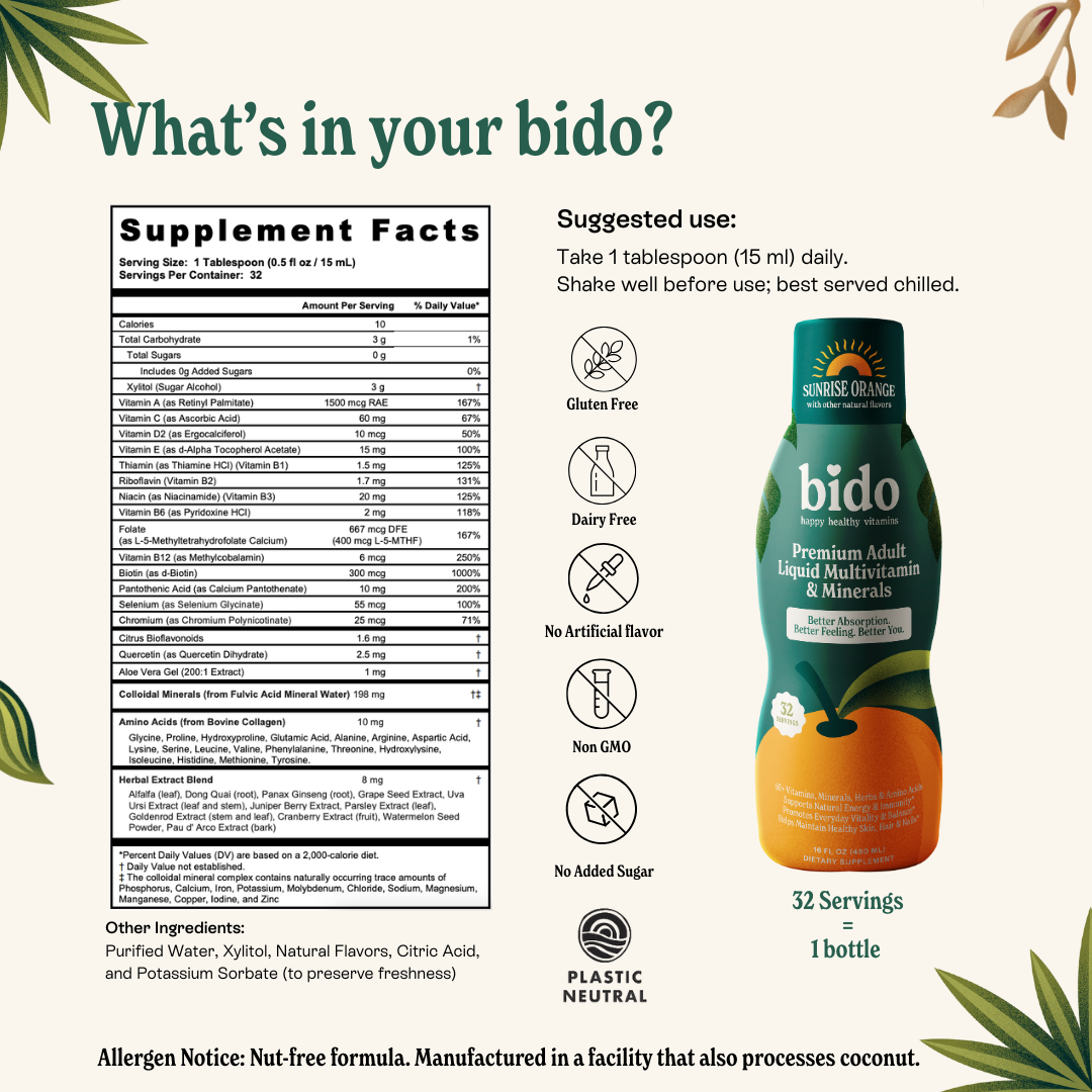 Bundle: Daily Wellness Shots + Fast-Absorbing Liquid Multivitamin – Bido